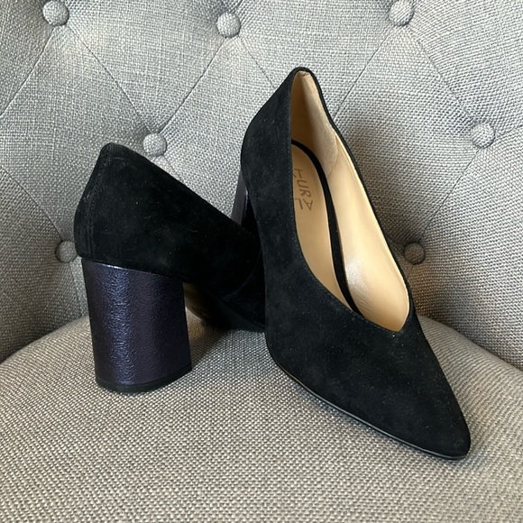 Naturalizer | Shoes | Naturalizer Suede Pumps Black With Purple ...